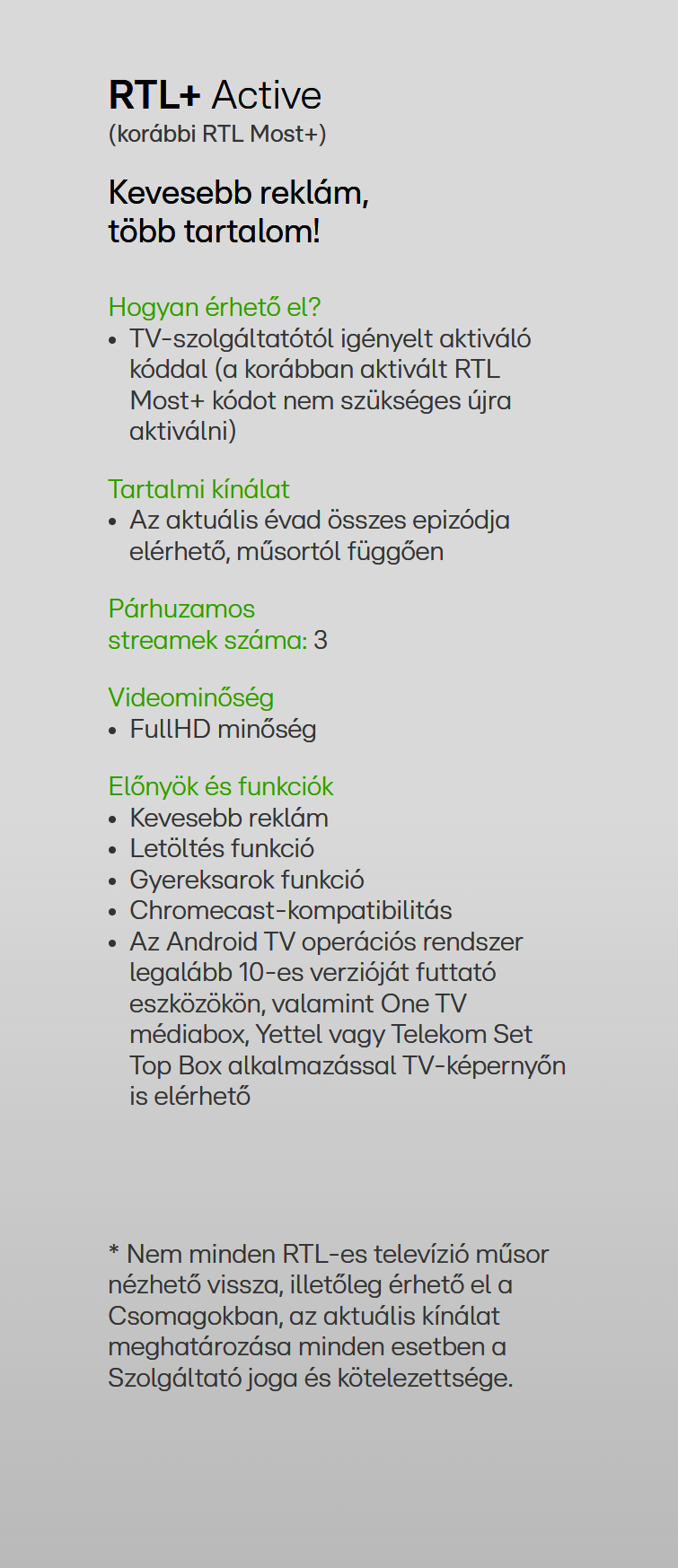 RTL+ Active kód használata – Novi-Com Telekommunikációs Vállalkozás